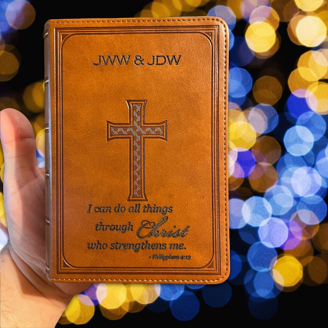 PERSONALIZED LEATHER BIBLE, Custom Bible, Engraved Bible, Christian ...
