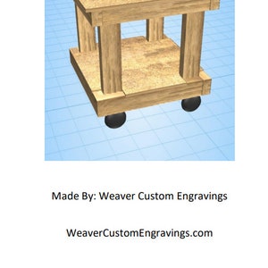 DIY Rolling Work Bench Table PLANS to Build Your Own Wood Square ...