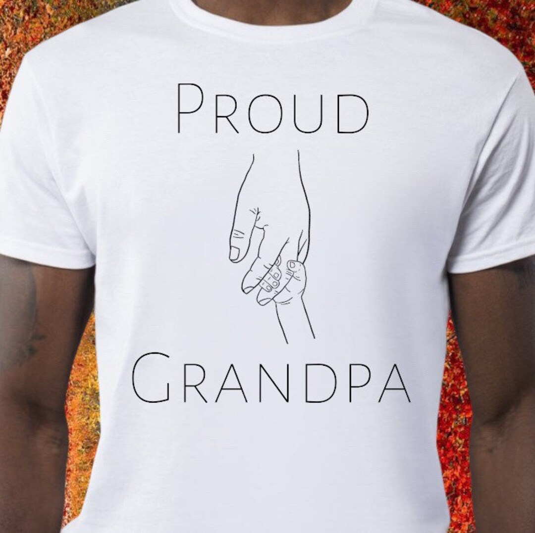 Proud Grandpa PNG SVG PDF, Grandpa Holding Child Hand Silhouette Vector ...