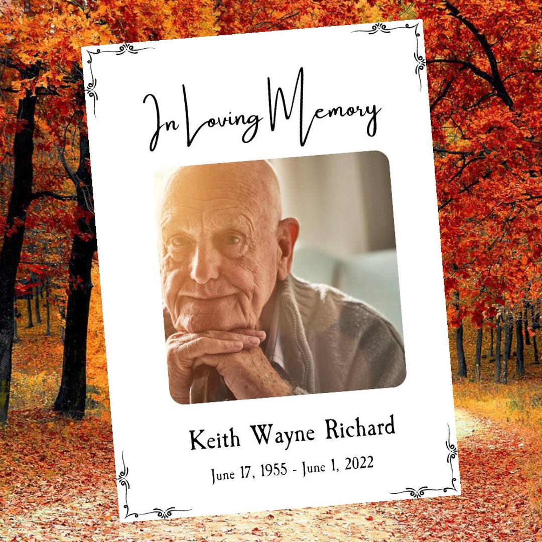 OBITUARY TEMPLATE Funeral Program, Printable Funeral Pamphlet, Editable ...