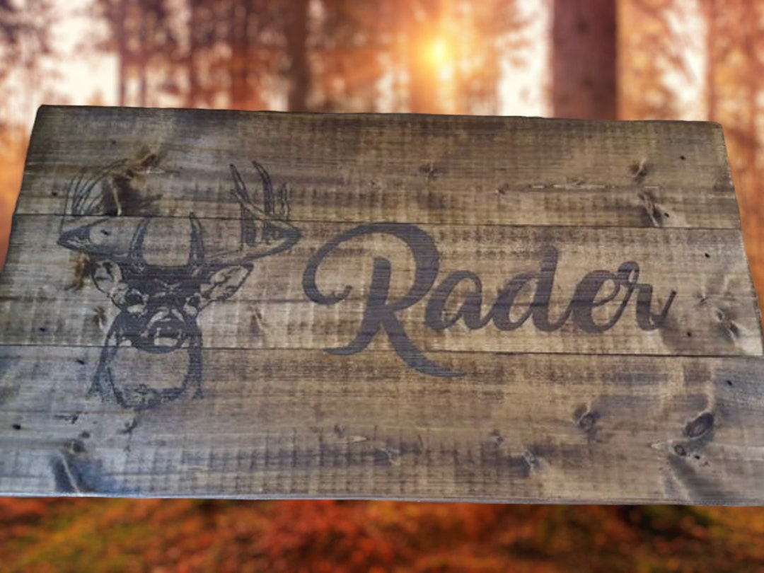Deer Hunting Custom Sign, Rustic Personalized Wooden Sign Wooden Plaque ...