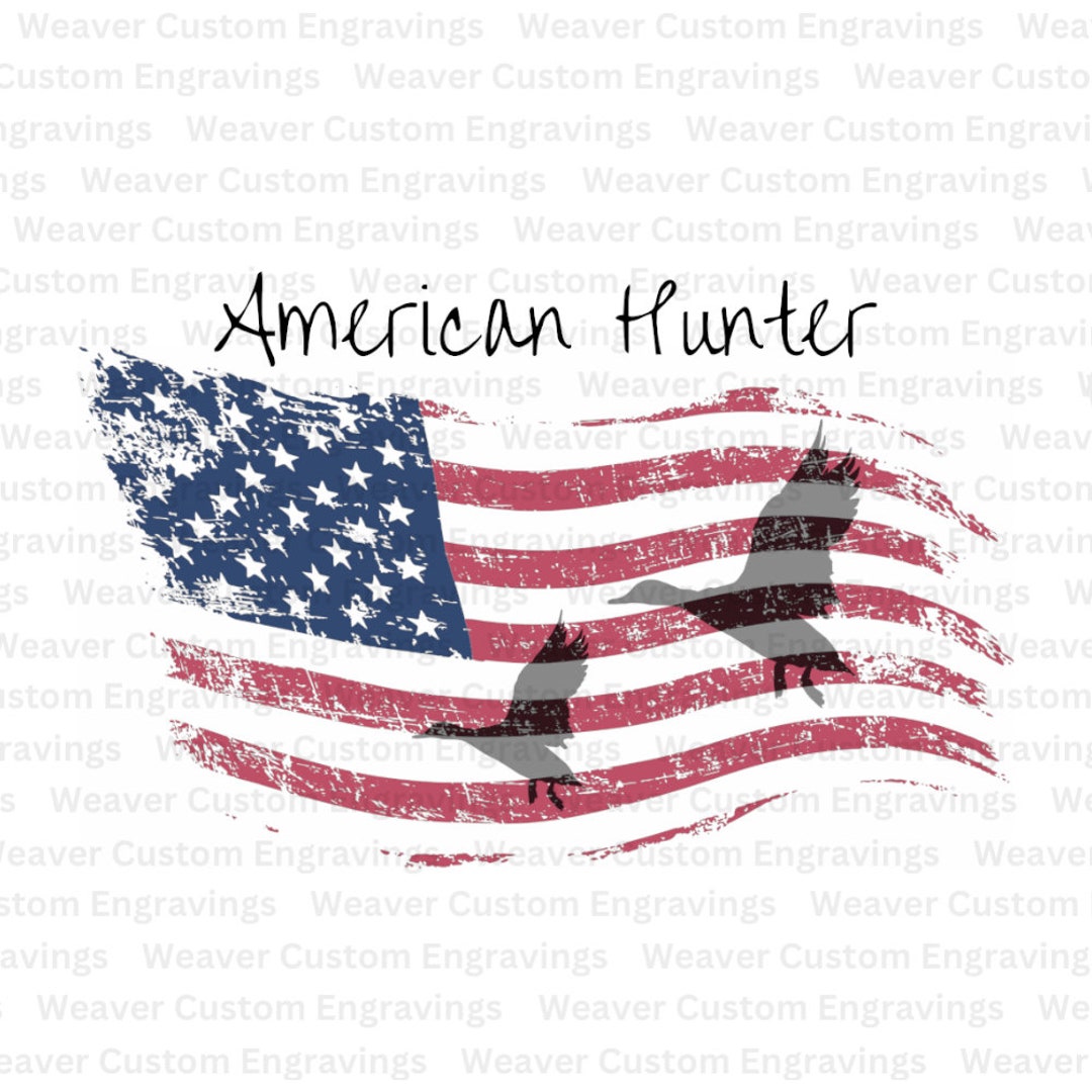 American Duck Hunter SVG PNG PDF, American Flag With Ducks, Duck ...