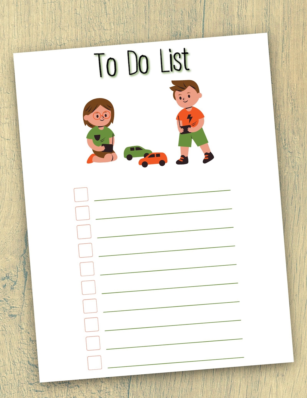 Printable to Do List for Kids, Children’s Chores to Do List, Daily ...