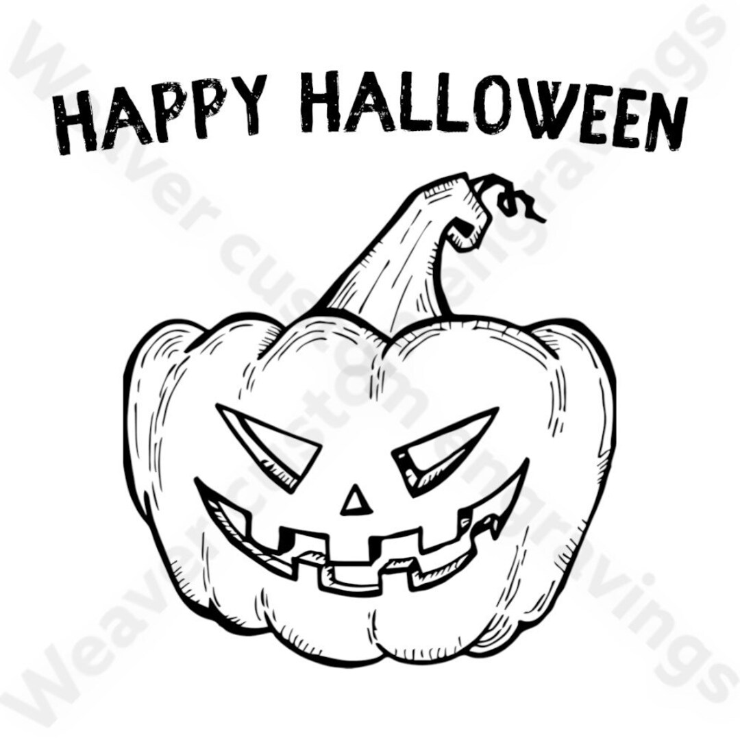 Happy Halloween Jack-o-lantern, SVG PNG PDF Digital File, Trick or ...