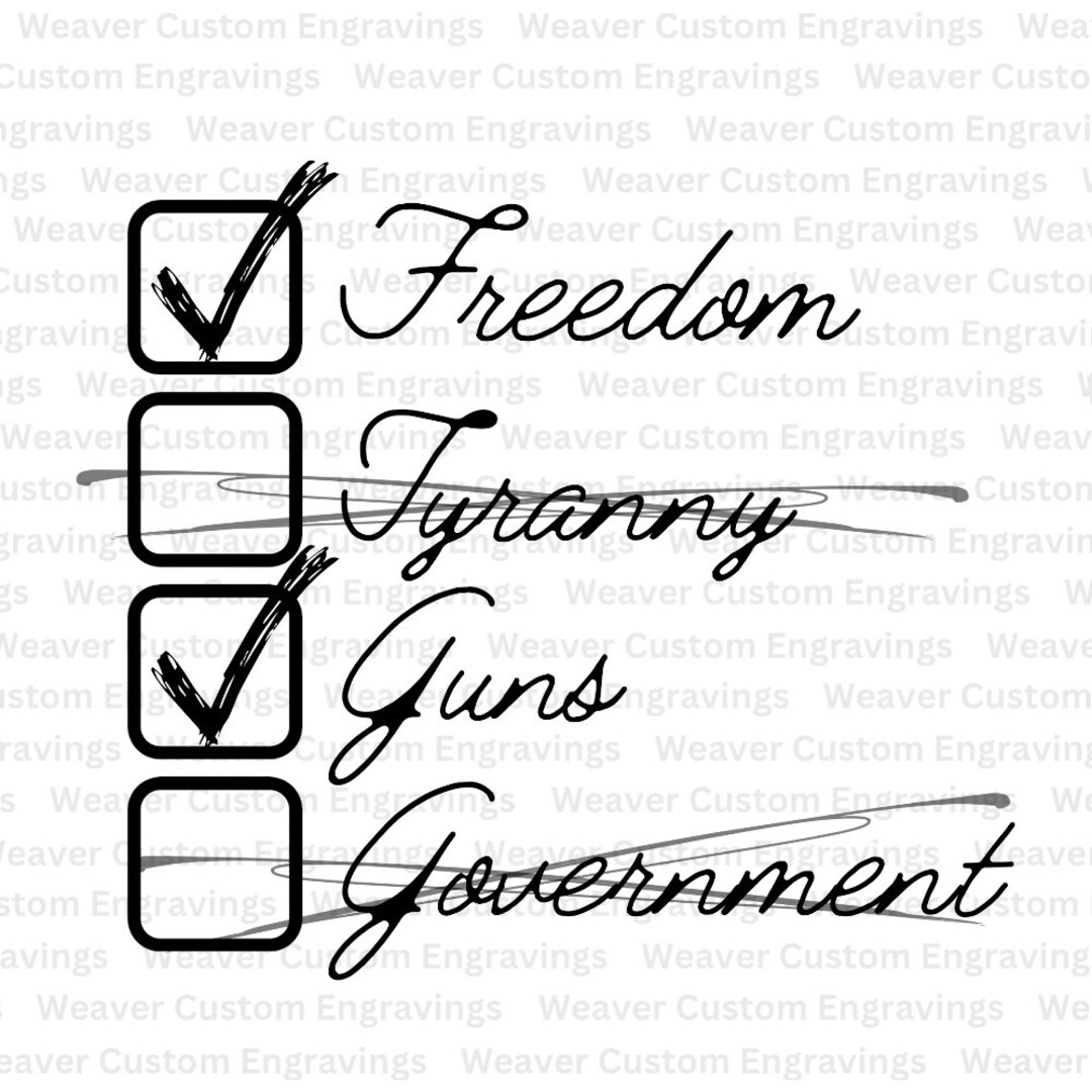 Freedom Guns Tyranny Government Design SVG PNG PDF (digital Download ...