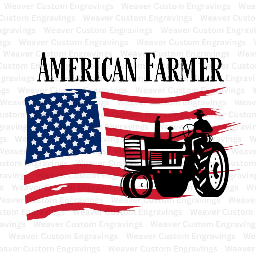 Proud American Farmer SVG PNG PDF, Usa Farm Tractor Clipart, American ...