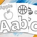 Kids Printable Abcs Alphabet Coloring Book, Babys First ABC Color Pages ...