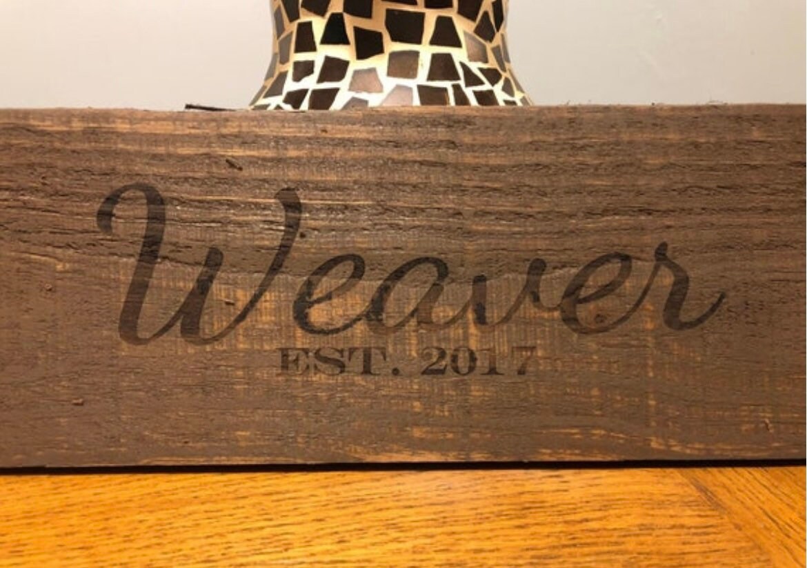 Custom Rustic Sign With Last Name Wall Decor to Hand Anywhere - Etsy