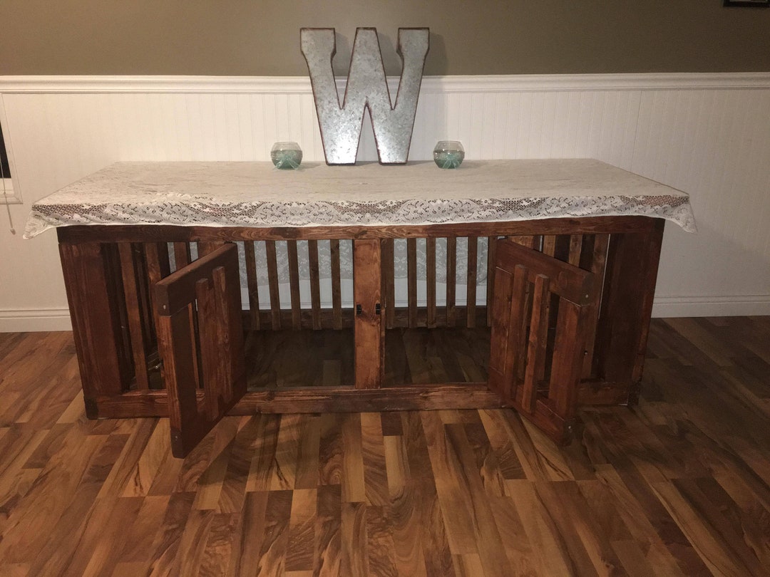 DIY Dog Kennel PLANS Blueprint to Build Your Own Wood Double Dog Crate ...