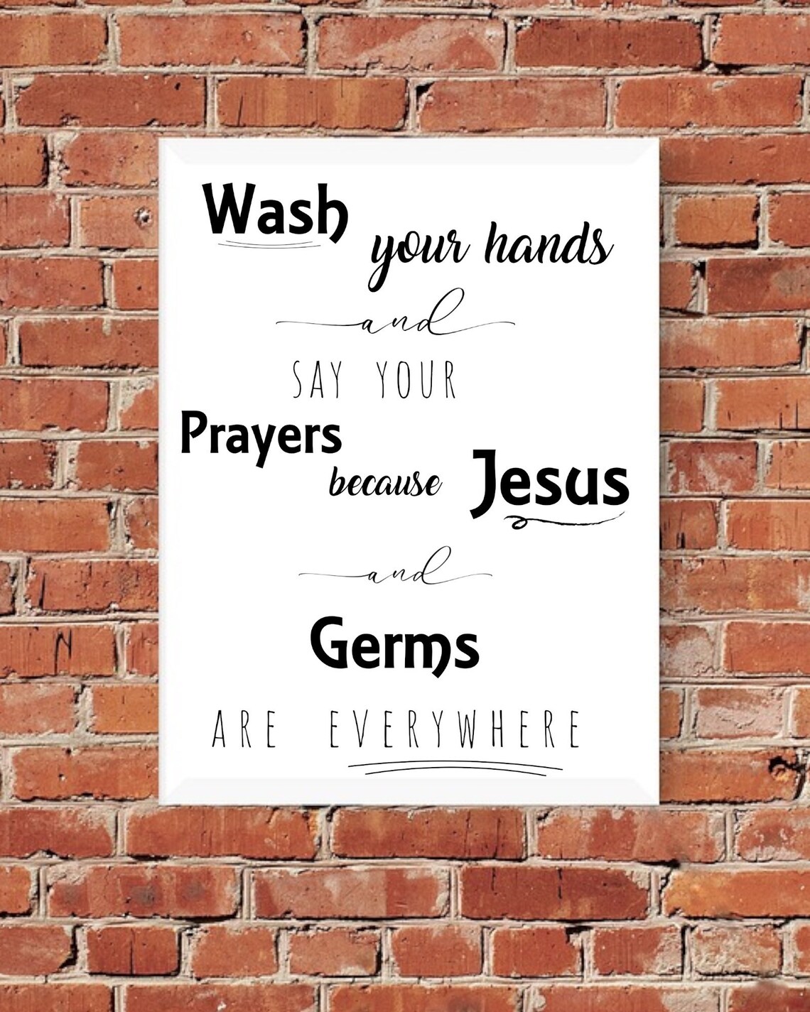 Wash Your Hands & Say Your Prayers SVG PNG PDF Sign Christian - Etsy