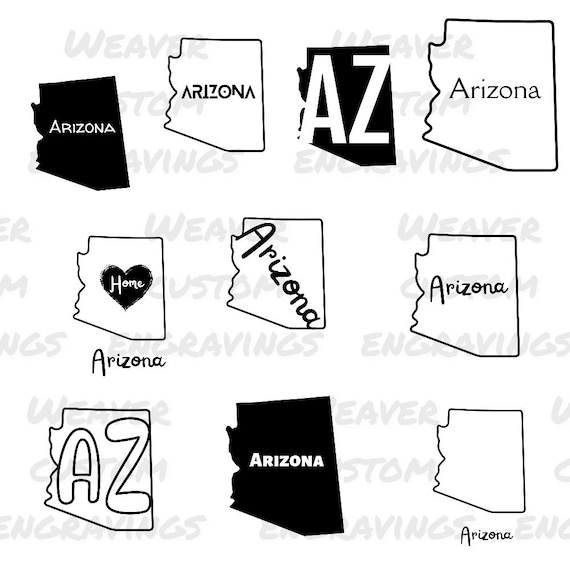 Arizona State SVG PNG PDF Arizona Silhouette Cut File - Etsy