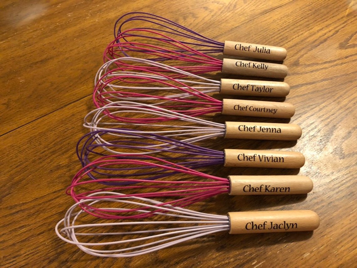 Gift for Him/her Laser Engraved Whisk, Personalized Whisk, Wooden ...