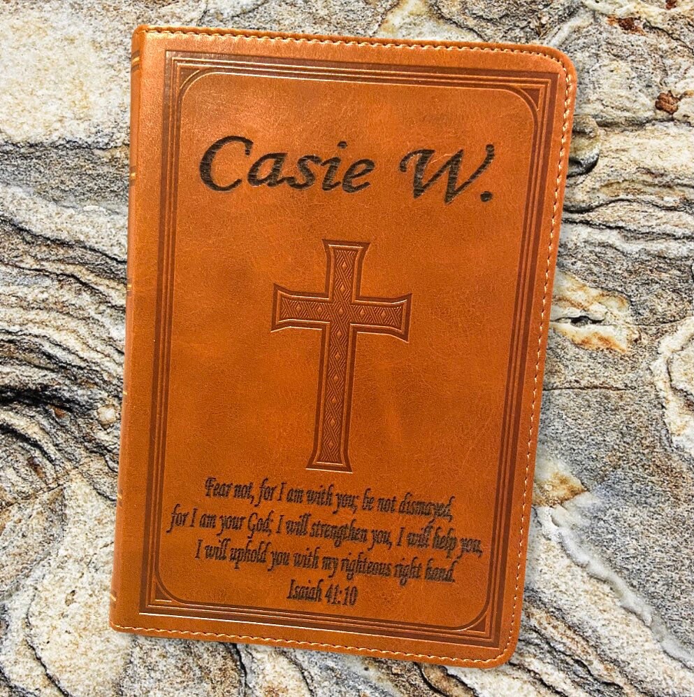 Personalized Leather Bible, Custom Bible, Engraved Bible, Christian ...