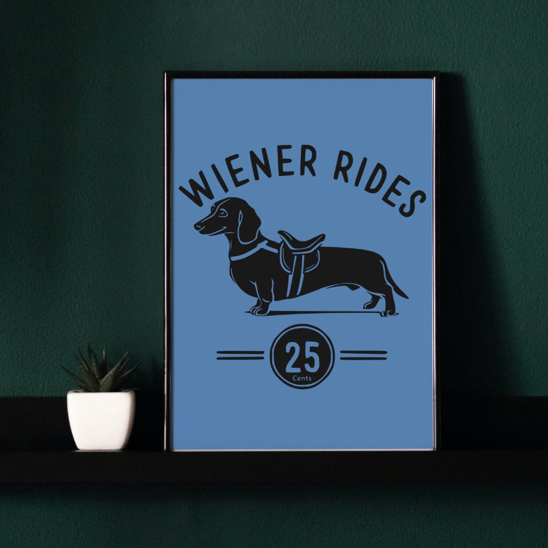 Wiener Rides Dachshund Svg/png/jpeg/pdf - Playful Dog Graphic Download ...