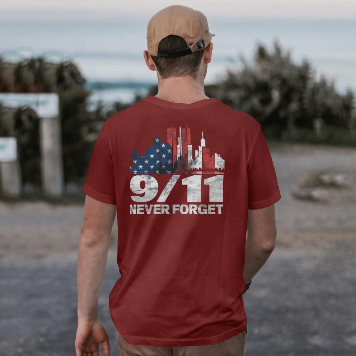 9/11 Never Forget Twin Towers Skyline | Patriotic Memorial Design (PNG ...