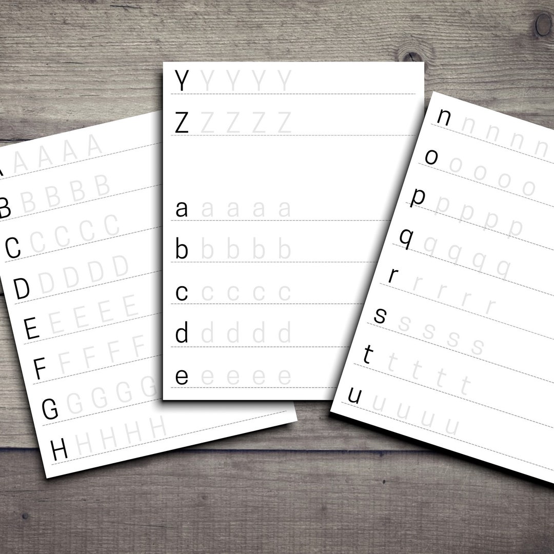 ALPHABET PRACTICE Sheets, Learn Upper Case & Lower Case Letters ...
