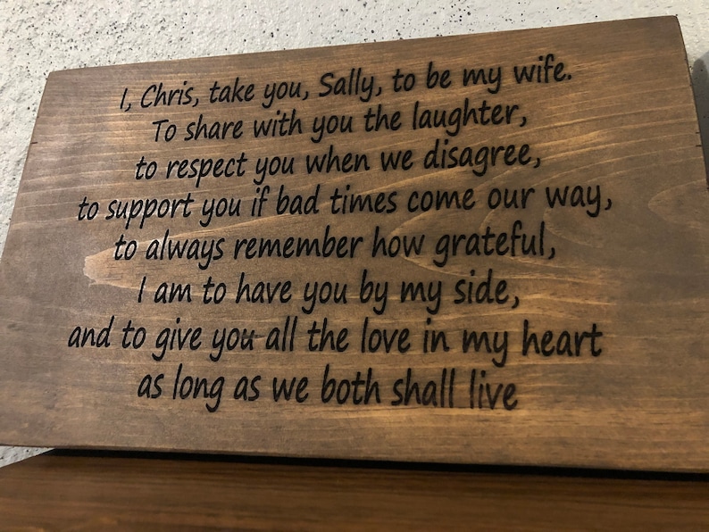 Wooden Plaque With Saying & Picture, Custom Religious Art Wood Sign ...