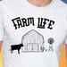 Farm Life SVG PNG PDF, Farm Clipart With Cow Barn Chickens and Windmill ...