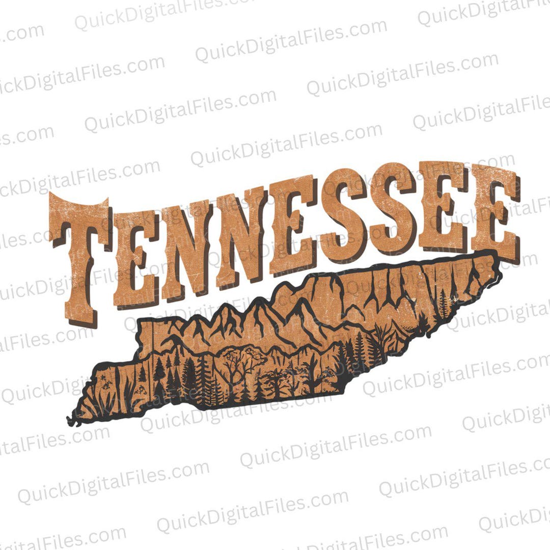 Vintage Tennessee T-shirt Graphic | Rustic Southern Style (digital ...
