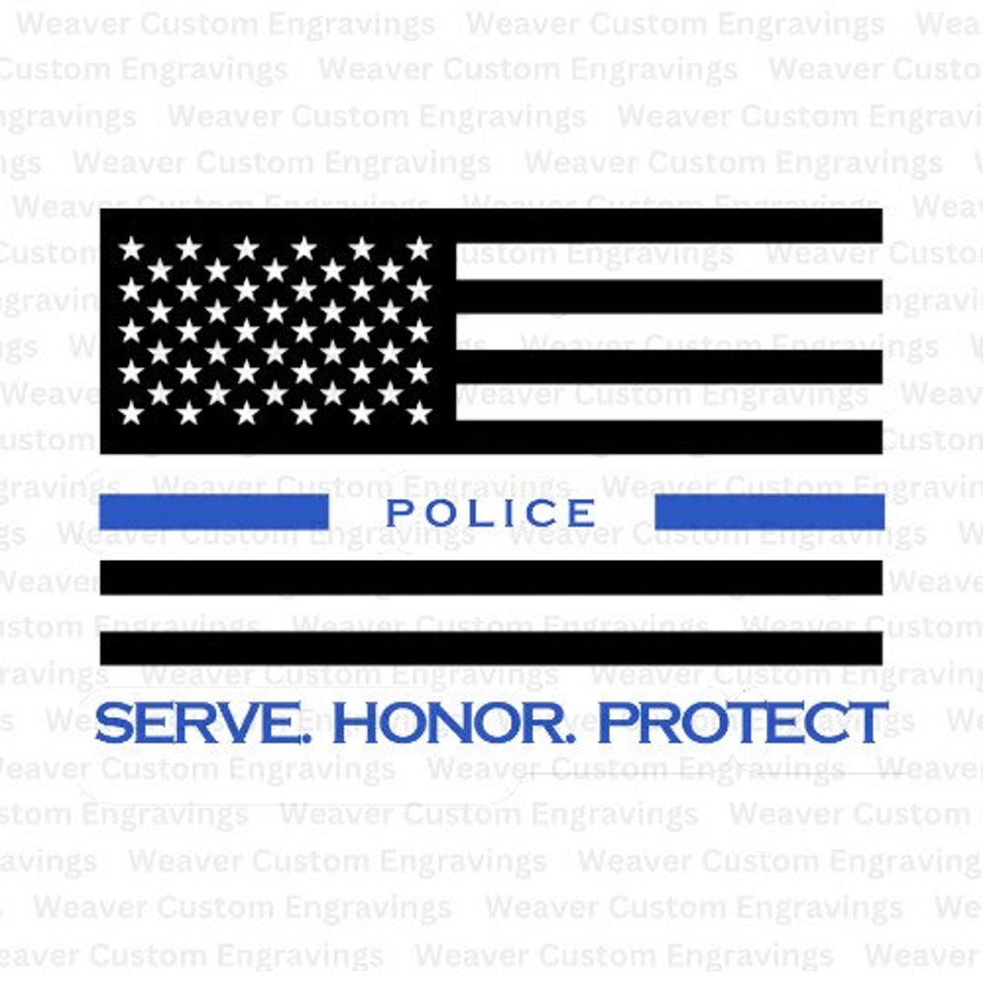 Police SVG PNG PDF, Serve Honor Protect Clipart Images, Thin Blue Line ...