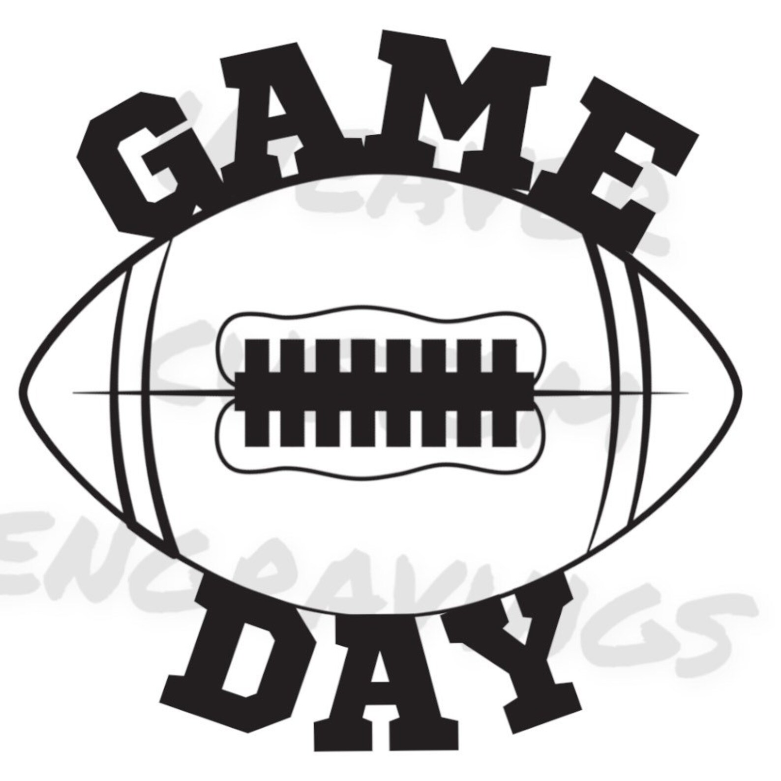 Game Day Football SVG PNG PDF, Sports Clipart File for Cricut, Design ...