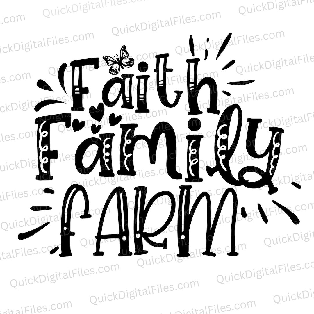 Faith, Family, Farm - Christian Farmhouse Design | Rustic Digital ...