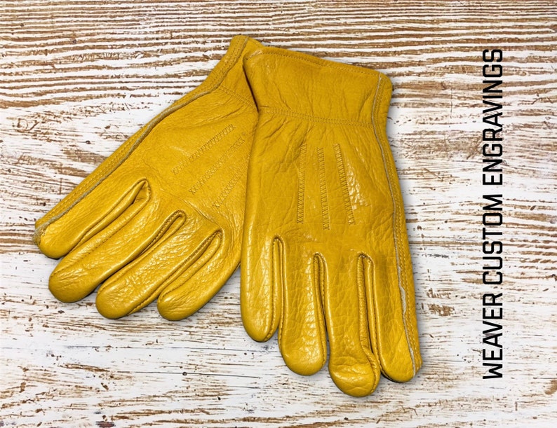 Personalized Leather Work Gloves, Laser Engraved Gift - Etsy