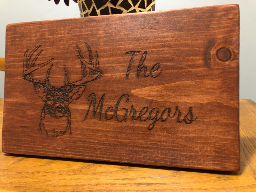 Custom Laser Engraving, Personalized Wood Engraving, Last Name Signs ...