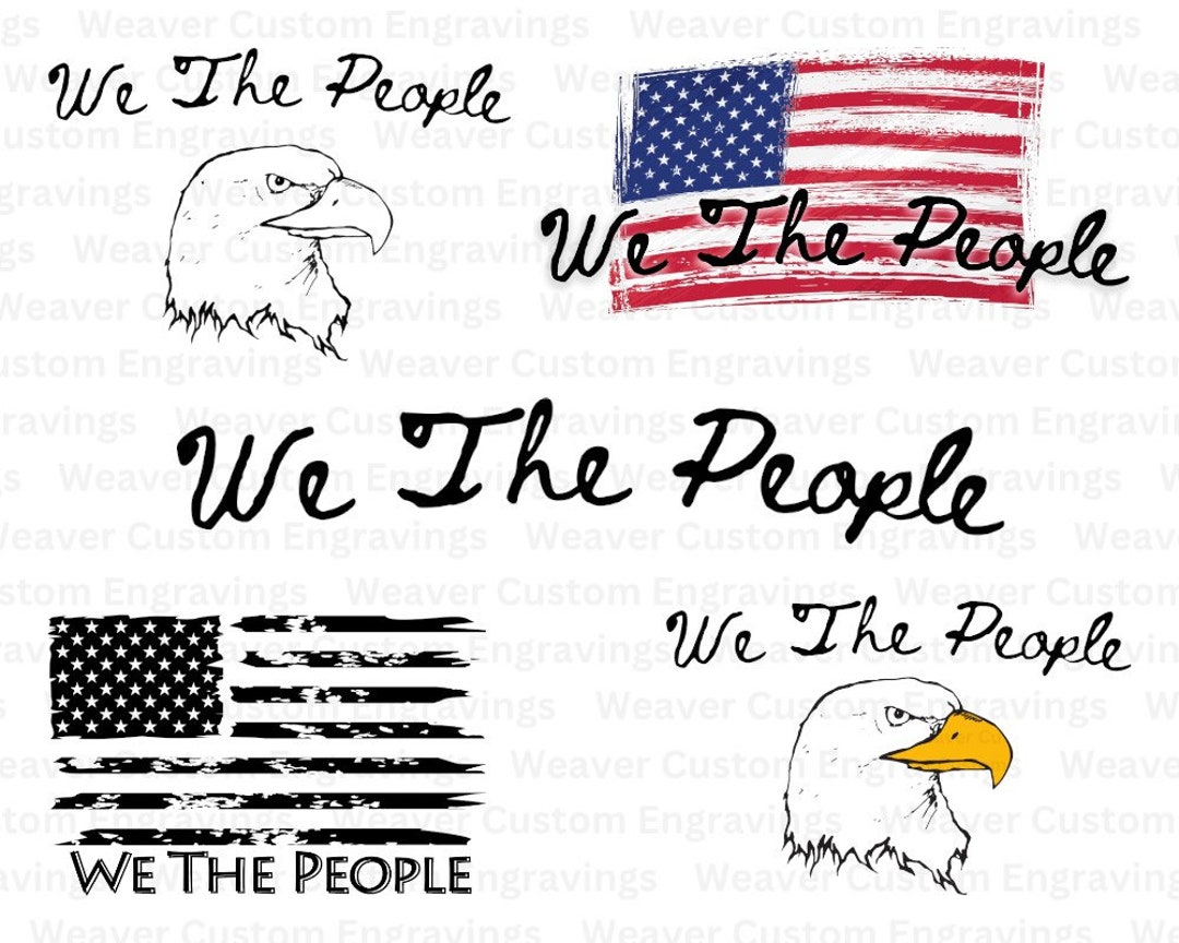 We the People SVG PNG PDF, American Eagle Silhouette, Usa Patriotic ...