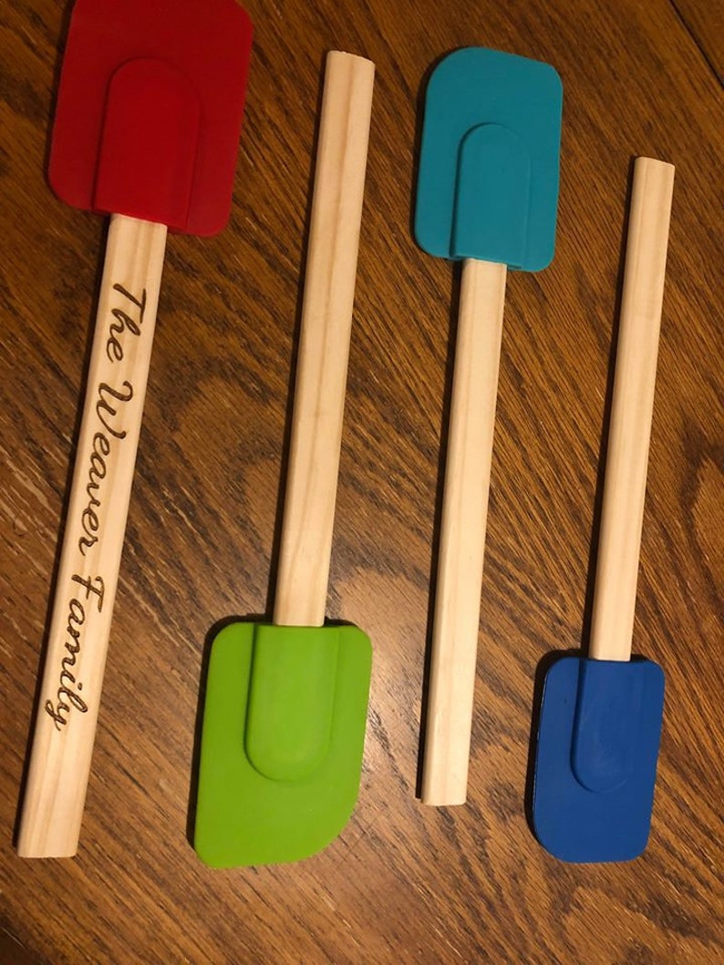 Personalized Wooden Spatula | Laser Engraved Kitchen Spatula | Custom ...