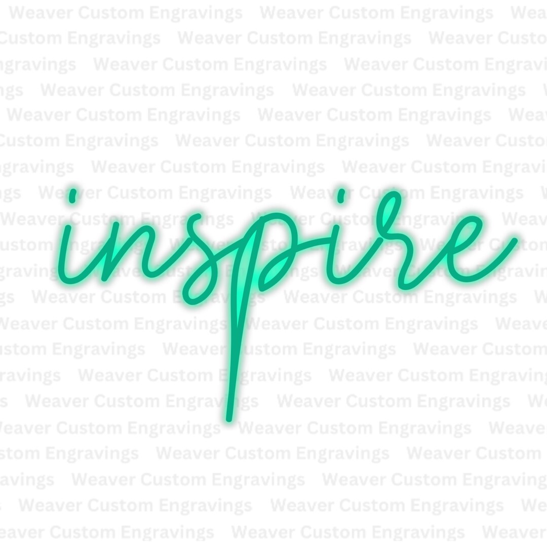 Inspire SVG PNG PDF | Glowing Neon Light Font | Graphic Design - Etsy