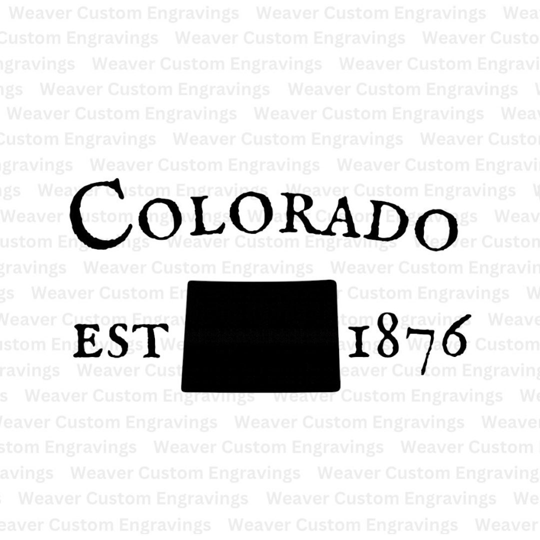 Colorado Outline Established Date 1876 SVG & PNG, Colorado Vector ...