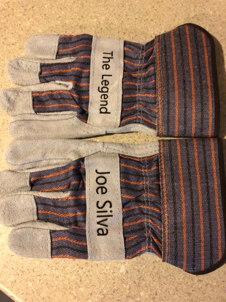 Custom Engraved Gloves Branded Work Gloves Company Work - Etsy