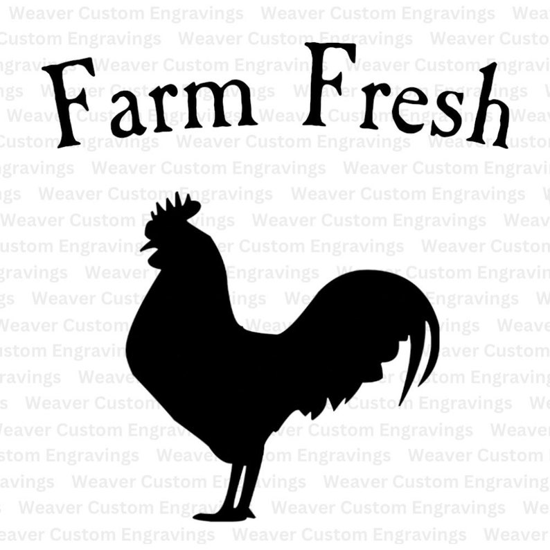 Farm Fresh SVG PNG PDF, Rooster Farm Sign Print, Chicken Silhouette ...