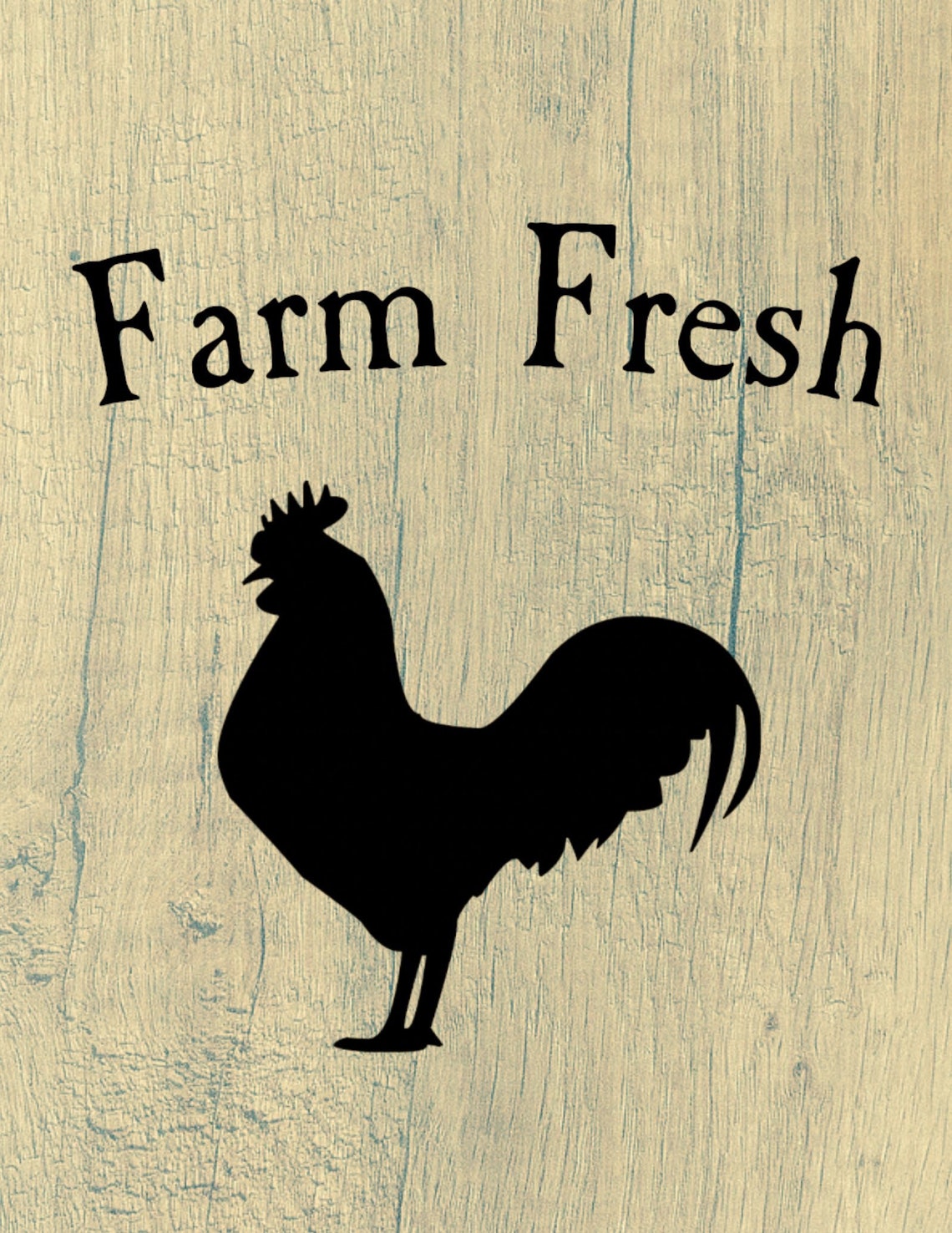 Farm Fresh SVG PNG PDF Rooster Farm Sign Print Chicken - Etsy