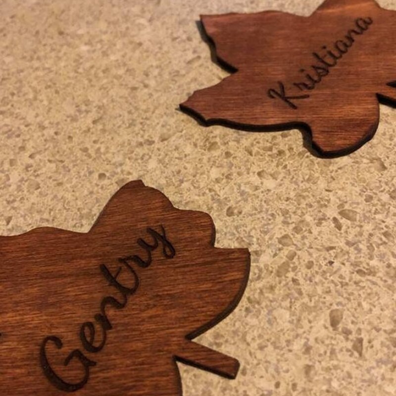 Leaf Name Card - Etsy