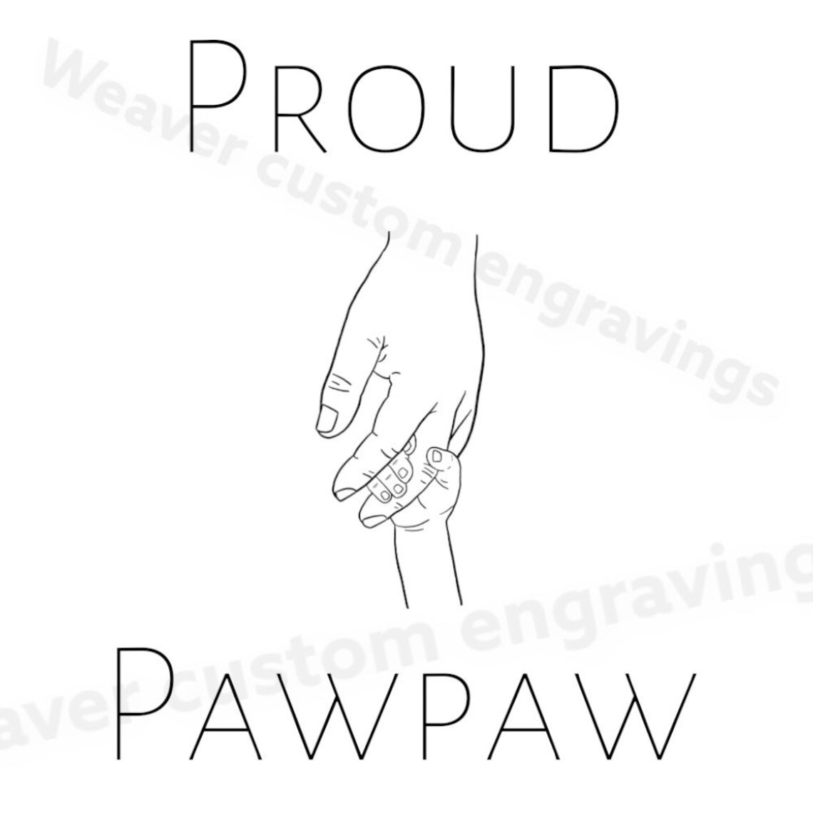 Proud Paw Paw PNG SVG PDF Pawpaw Holding Child Hand - Etsy