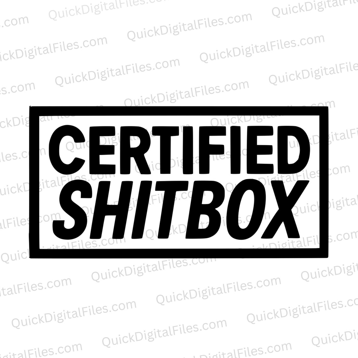 Certified Shitbox - Car Graphic Sticker | Funny Vehicle Decal | Digital ...