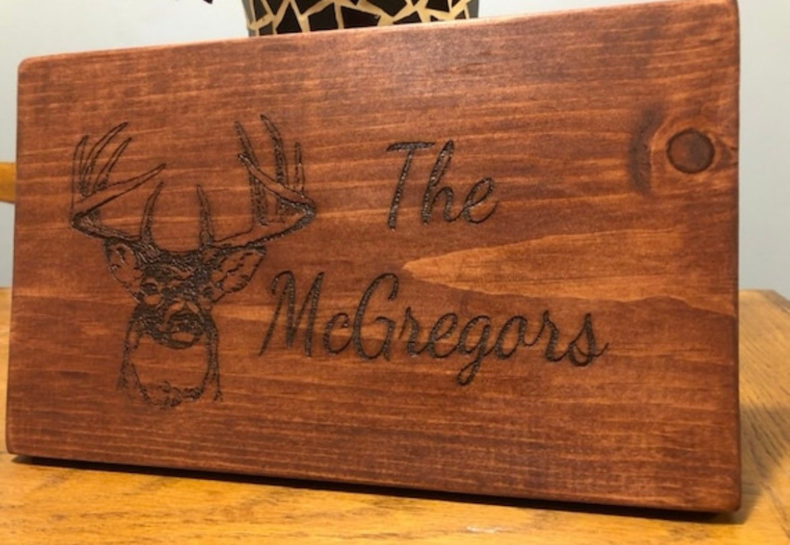 Cook Logo With Business Name Engraved on Wood, Modern Business Sign on ...