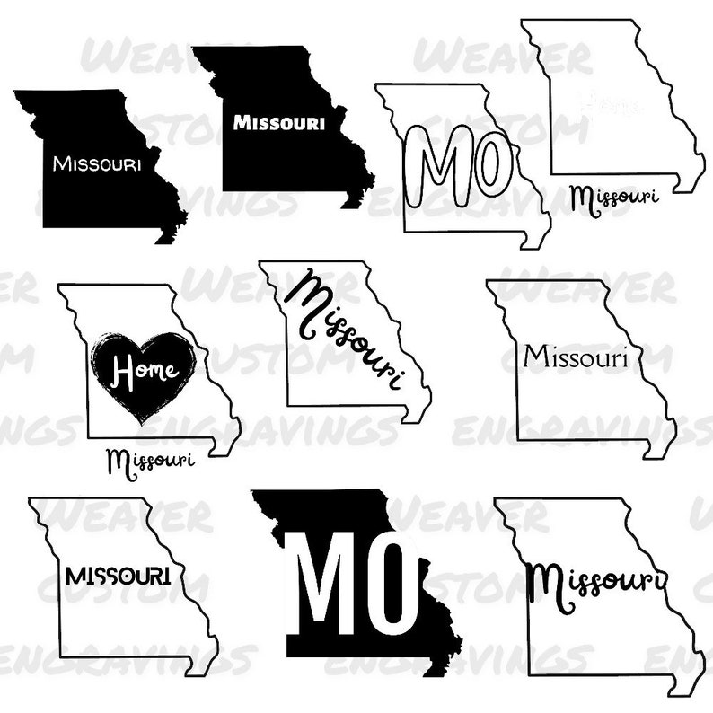 Missouri State SVG PNG PDF Missouri State Outline Missouri - Etsy