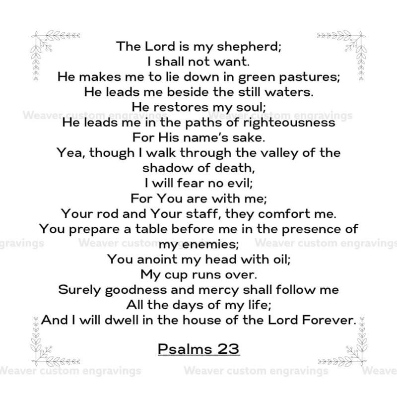 Psalm 23 Clipart - Etsy