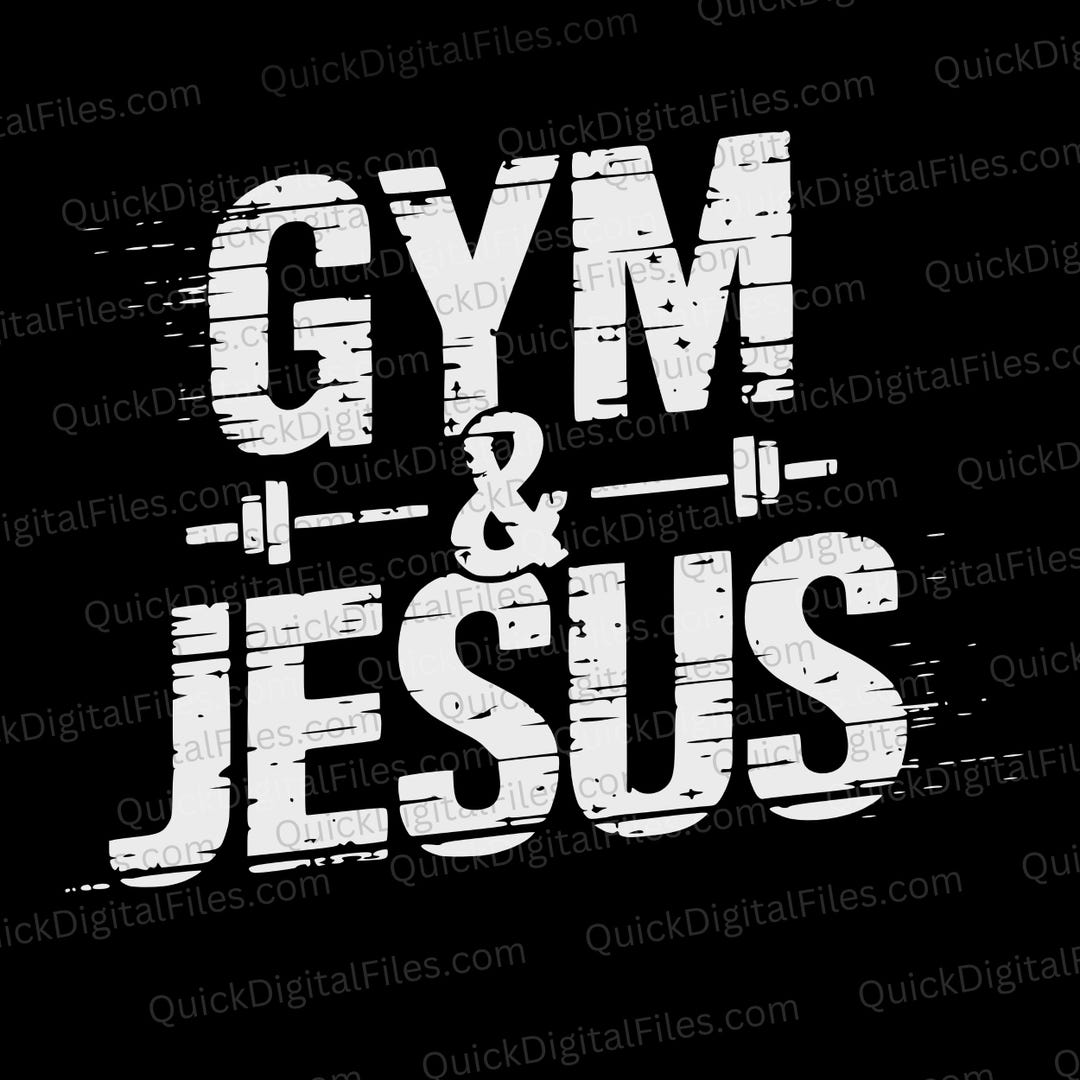Gym & Jesus SVG - Christian Workout Clipart - Svg Png Jpeg Pdf Included ...