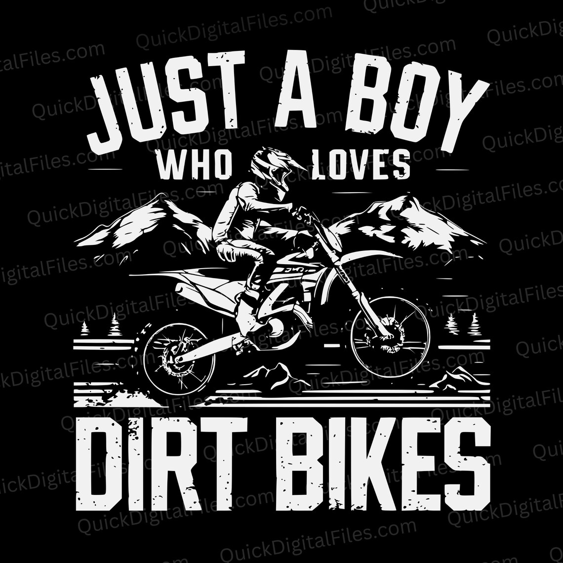 Just A Boy Who Loves Dirt Bikes - Svg/png/jpeg/pdf - Sports Bike ...