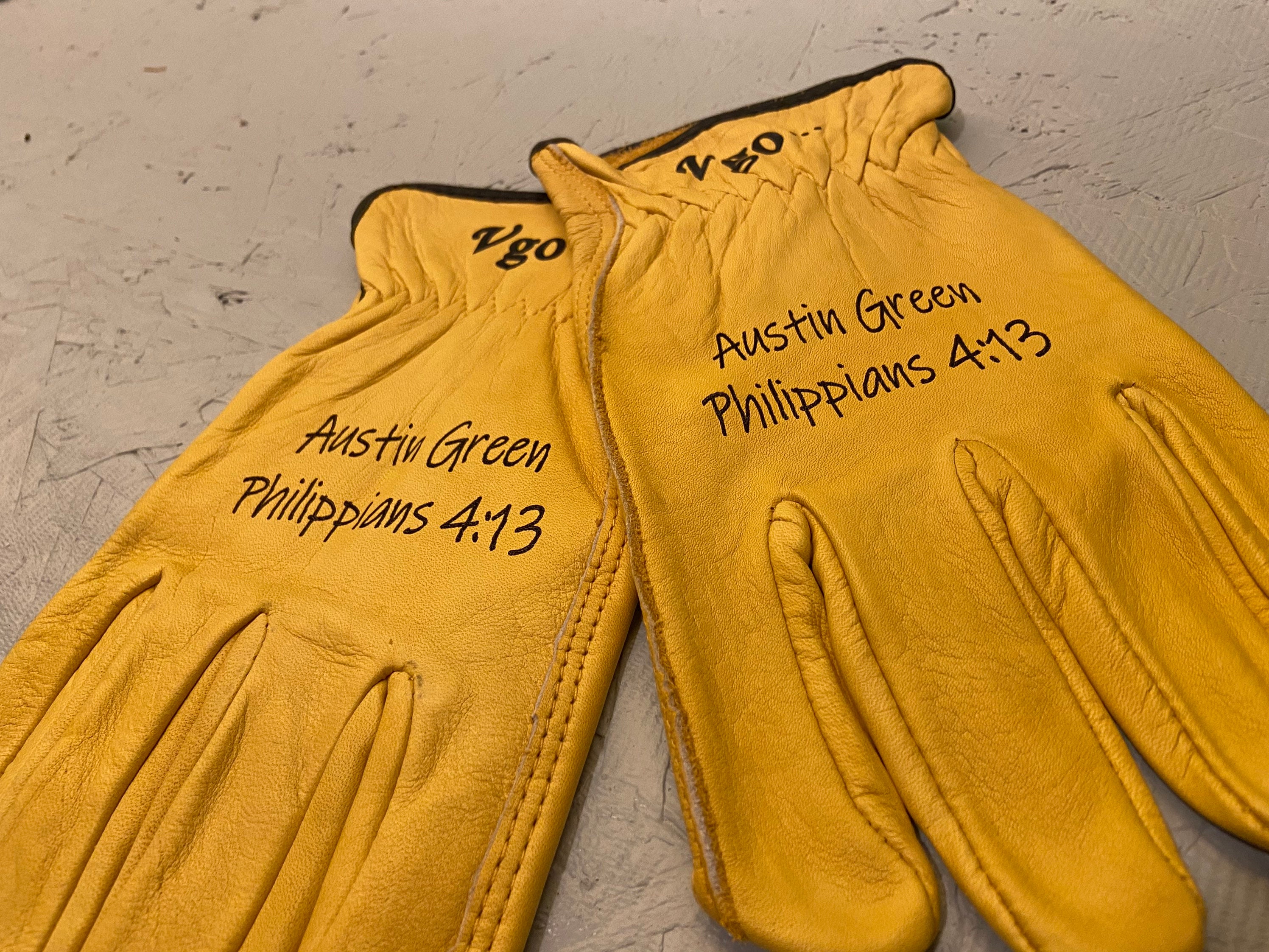 Custom Laser Engraved Leather Work Gloves, Personalized Gift for Men - Etsy