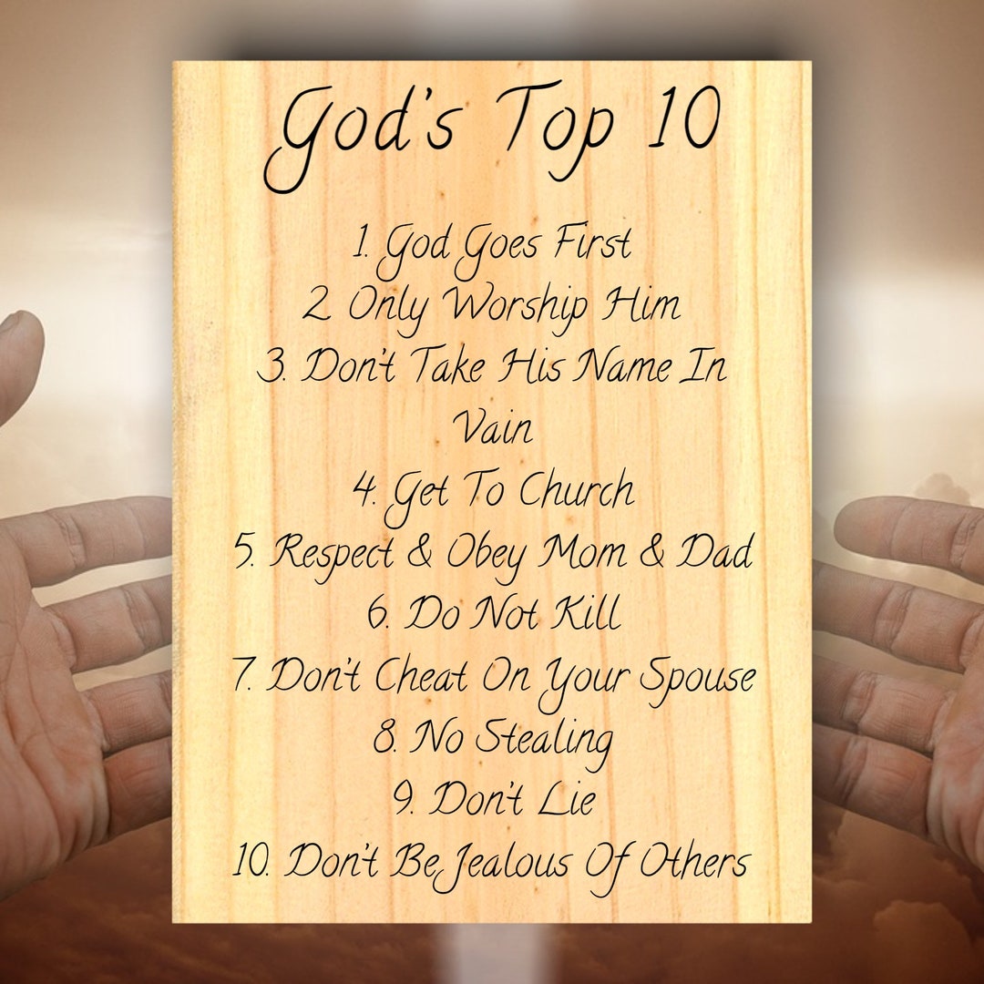 GODS TOP 10 Rules SIGN, House Ruled by God, Jesus Christ Rules, Love ...