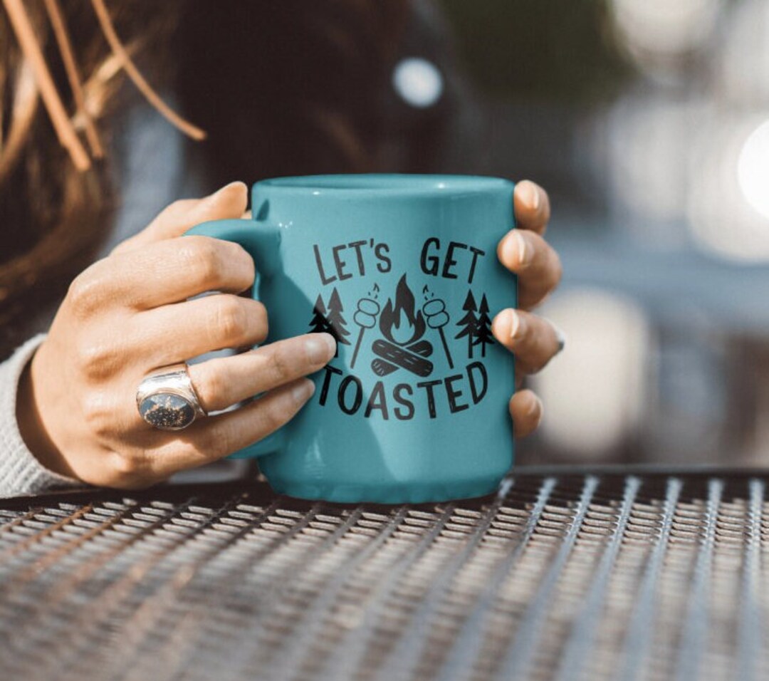 Let's Get Toasted SVG/PNG/JPEG - Campfire Marshmallow Roasting Graphic ...