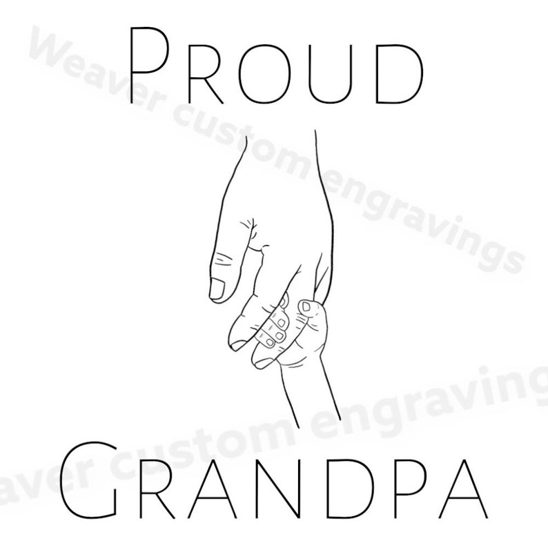 Proud Grandpa PNG SVG PDF, Grandpa Holding Child Hand Silhouette Vector ...