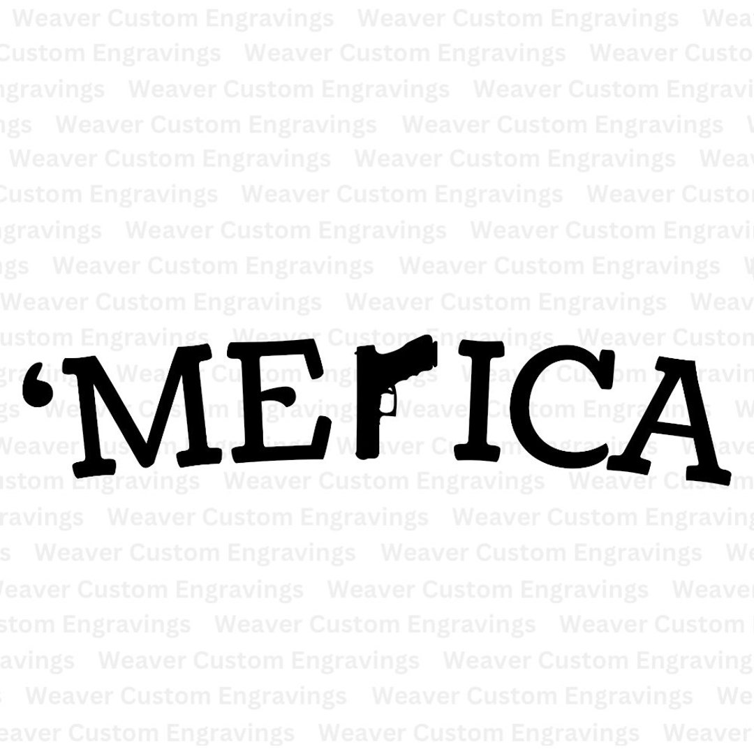 Merica With Pistol SVG PNG PDF, Proud American Gun Loving Patriot ...