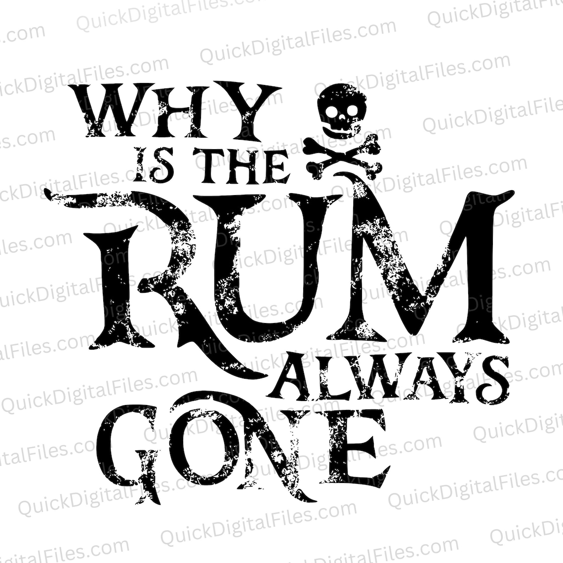 Why is the Rum Always Gone? Pirate SVG (digital Download) - Etsy