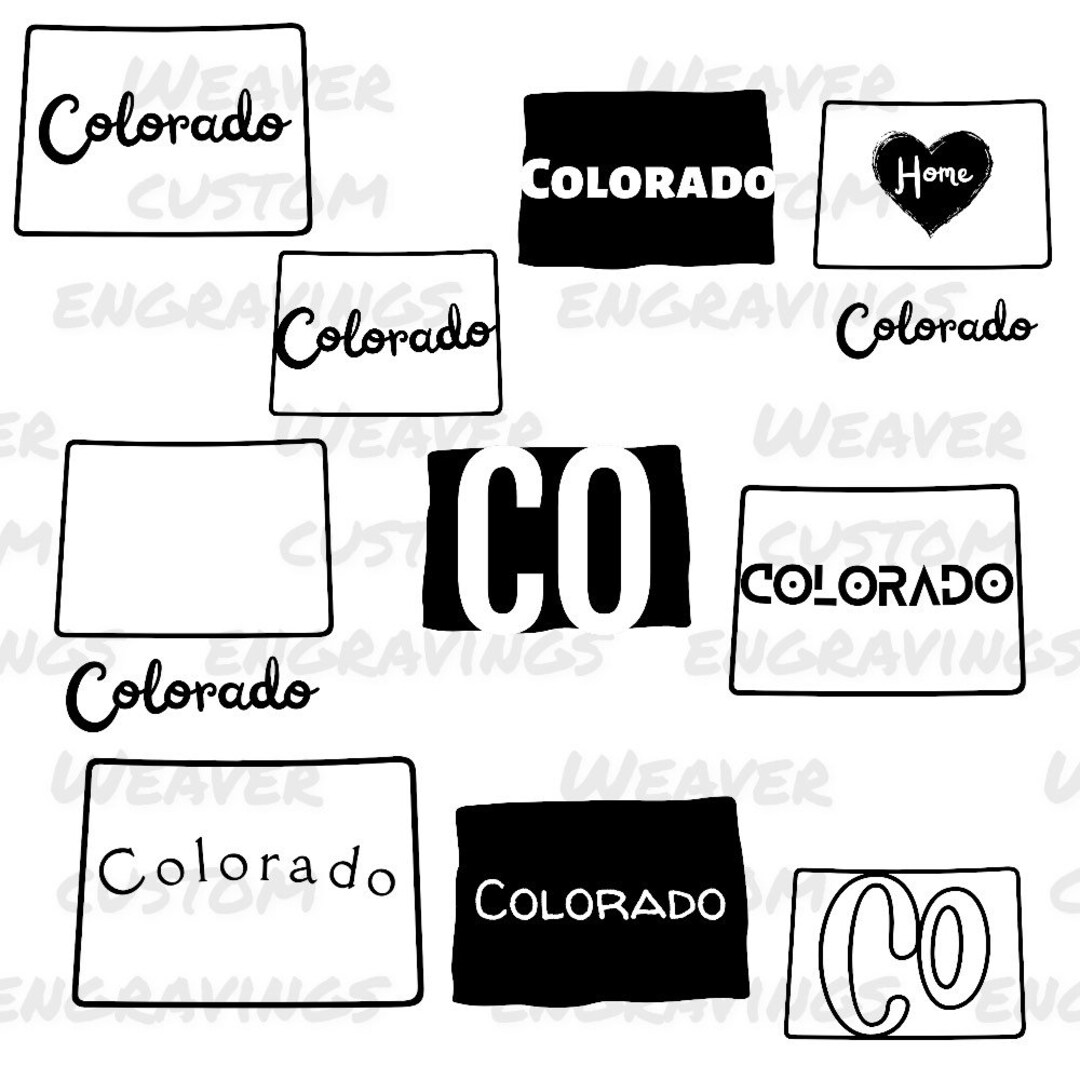 Colorado State SVG PNG PDF, Colorado Silhouette Cut File, Sublimation ...